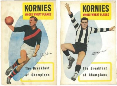 1957 Kornies VFL football cigarette cards price guide - Footy Card Guide