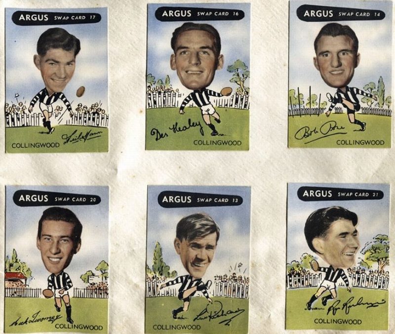 1954 Argus VFL football swap cards price guide - Footy Card Guide