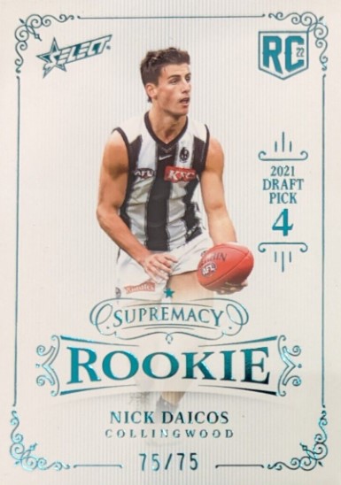 2022 Select Supremacy Rookie Cards - Footy Card Guide